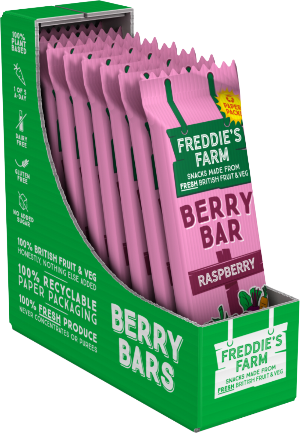 Freddie's Farm Berry Bar - Raspberry 20g | Holleys Fine Foods