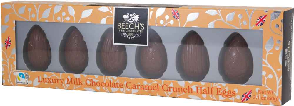 Holleys Fine Foods | BEECH'S Luxury Milk Chocolate Caramel Crunch Eggs 60g