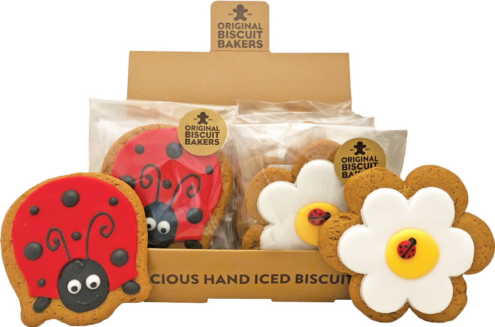 Original Biscuit Bakers Ladybird & Flower Gingerbread 55g/65g | Holleys Fine Foods