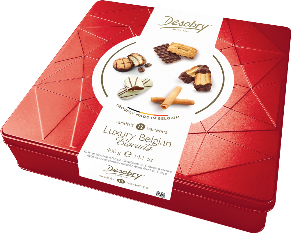 Holleys Fine Foods | DESOBRY Luxury Belgian Biscuit Selection - Tin 400g