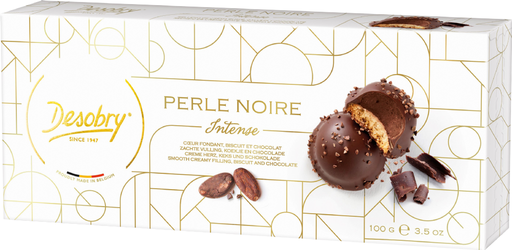 Desobry Perle Noire with Dark Chocolate 100g | Holleys Fine Foods