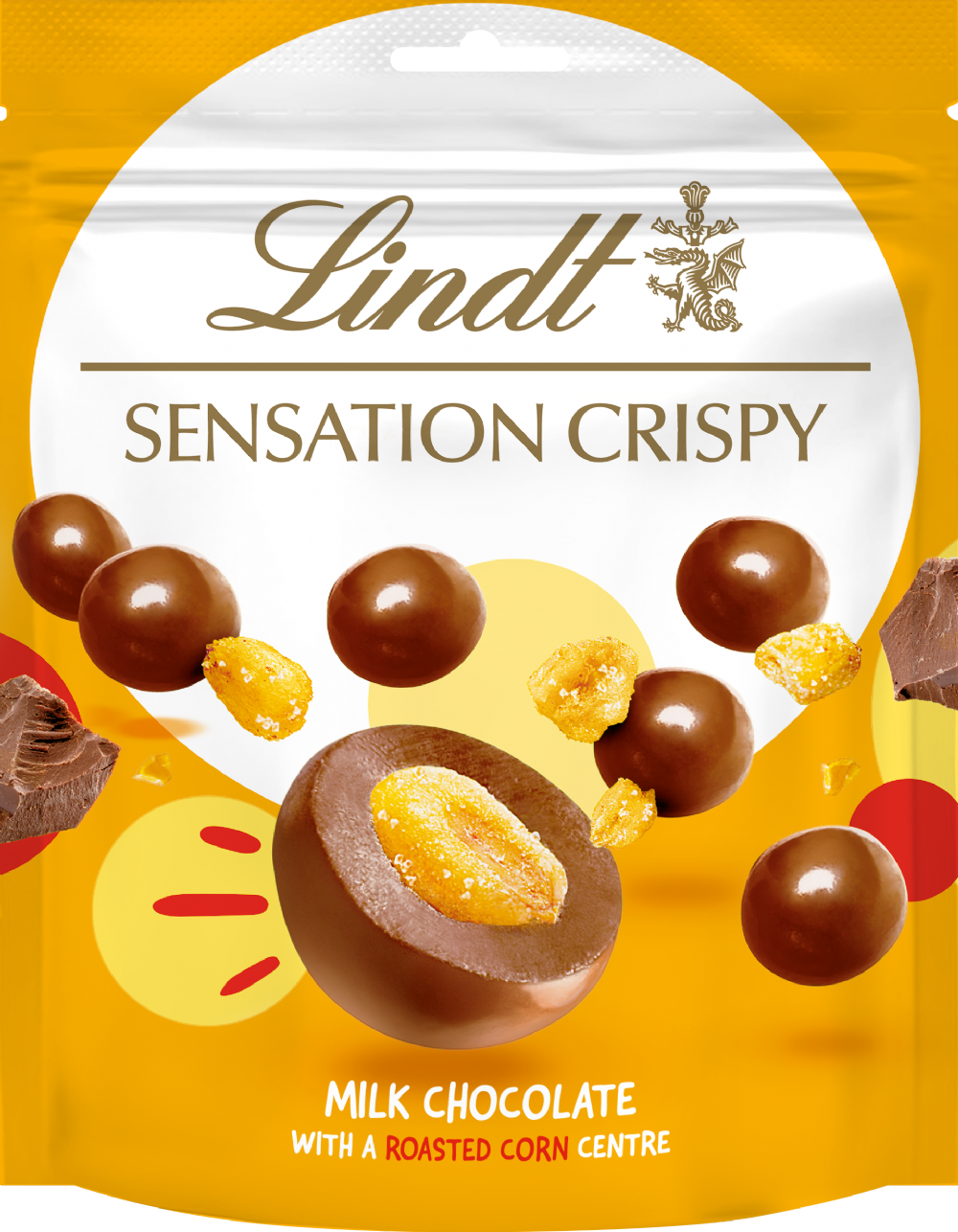 Lindt Sensation Crispy - Milk Chocolate with Roasted Corn Centre 140g ...